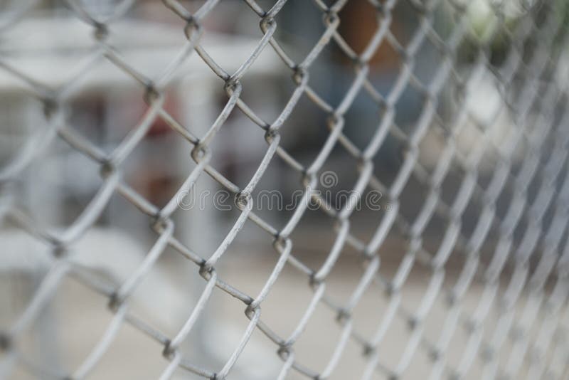 Close-up Chain Link Fence , Sunset Background Stock Image - Image of ...