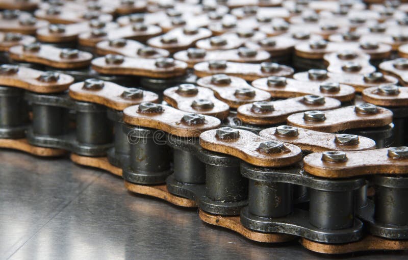 Close-up of Chain with Links Stock Image - Image of motor, united: 762419