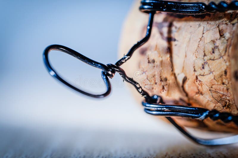 Close-up of a Champagne Cork with Wire Mesh Stock Image - Image of ...