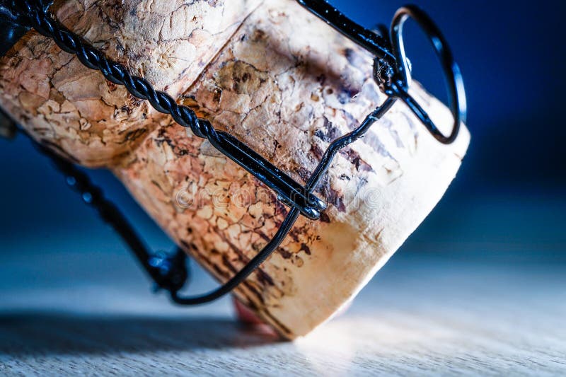Close-up of a Champagne Cork with Wire Mesh Stock Image - Image of ...