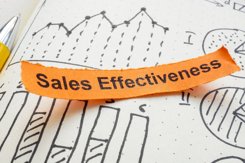Close-up of Charts and the Phrase Sales Effectiveness. Evaluation and ...