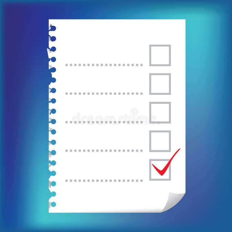 Close up of checkbox stock illustration. Illustration of opinion - 25286249