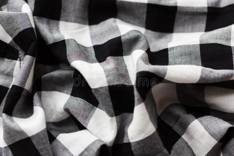 Close Up of Checkered Fabric or Clothing Item Stock Photo - Image of ...