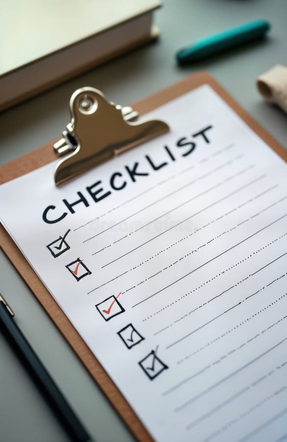 Close-up Checklist on Clipboard. Organization, Task Management System ...