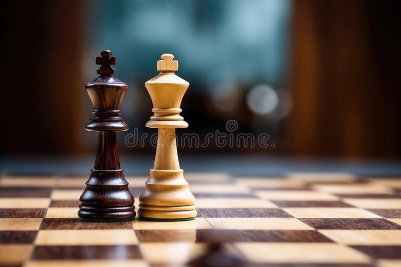 A Close-up of a Checkmate on a Wooden Chessboard Stock Illustration ...
