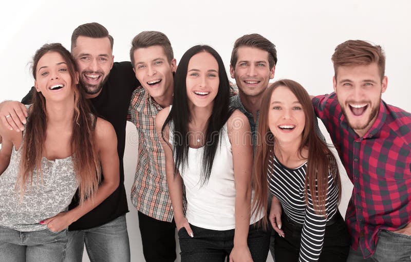 Cheerful Group of Young People Stock Photo - Image of adult, hair: 17250586