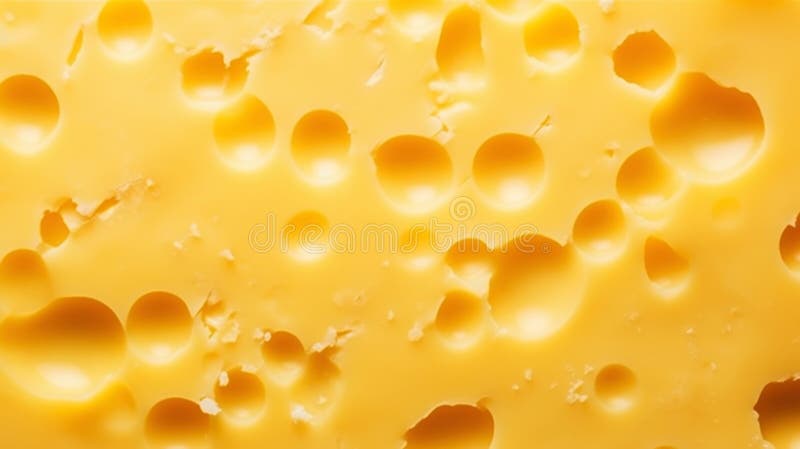 Close-up of Cheese Slice Structure with Holes. Food Background Stock ...