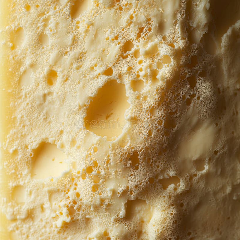 Close Up of Cheese Textures Showcasing Holes and Creamy Surface Stock ...