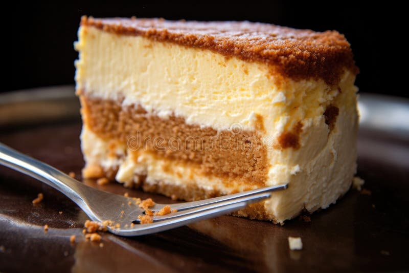 Close-up of a Cheesecake Slice with a Cake Server Stock Photo - Image ...