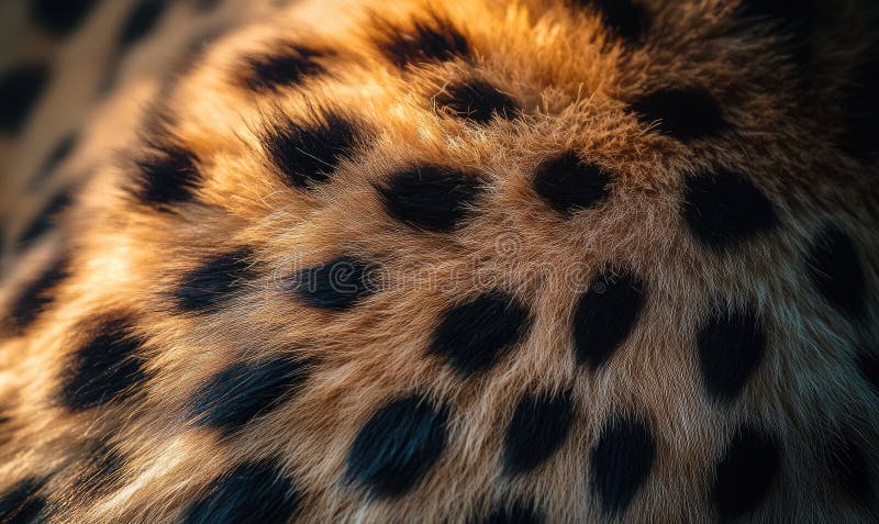 A Close Up of a Cheetah S Fur with Black Spots Stock Image - Image of ...