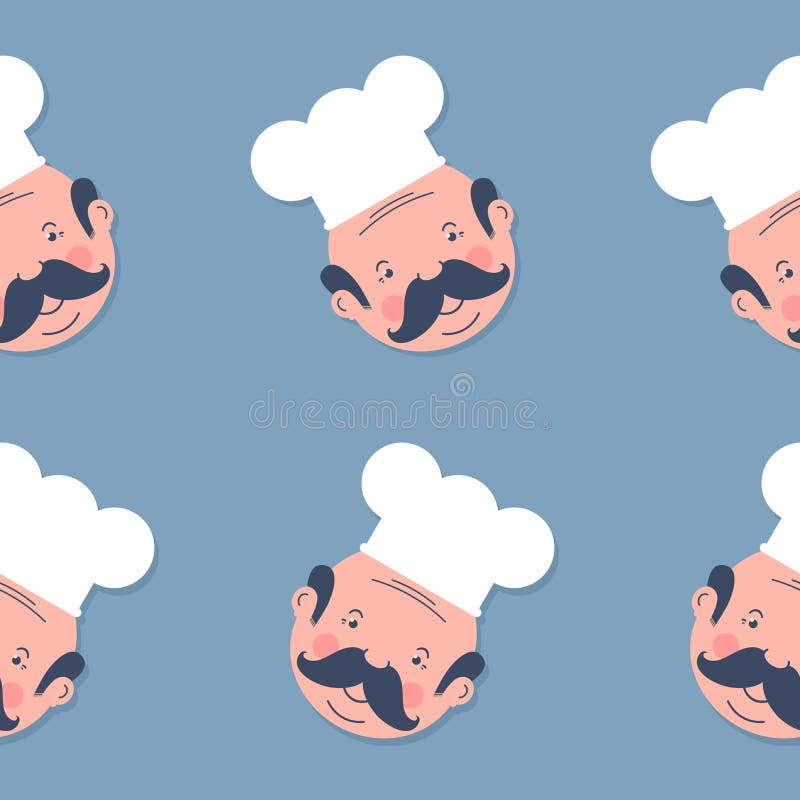 Close-up of Chef Cartoon Set Over Gray Background Stock Vector ...