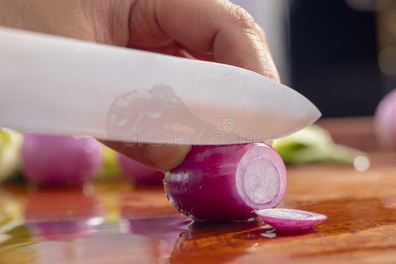 Close-up, Cut, Red Onion Vegetables Stock Image - Image of split ...
