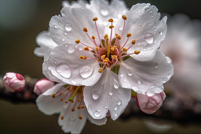 Close-up of Cherry Blossom Bloom, with Flower Details Visible Stock ...