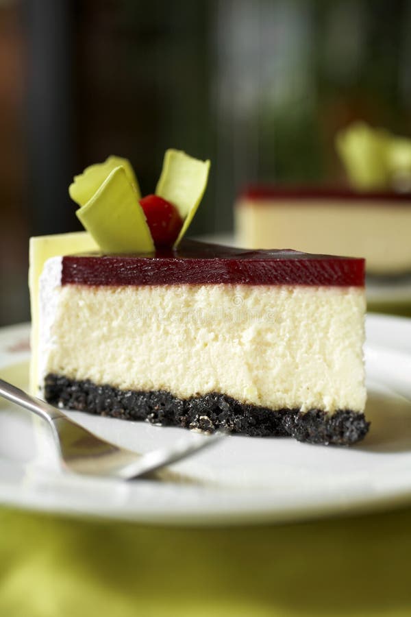 Close Up Cherry Cheese Cake Stock Photo - Image of cheese, dessert ...
