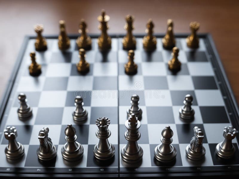 Close Up of Chess Board on the Table Stock Image - Image of game ...