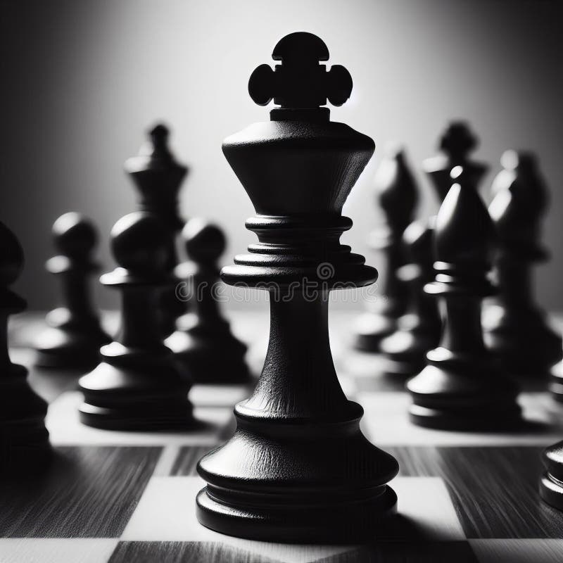 Close-up of Chess King with Dramatic Lighting Stock Photo - Image of ...