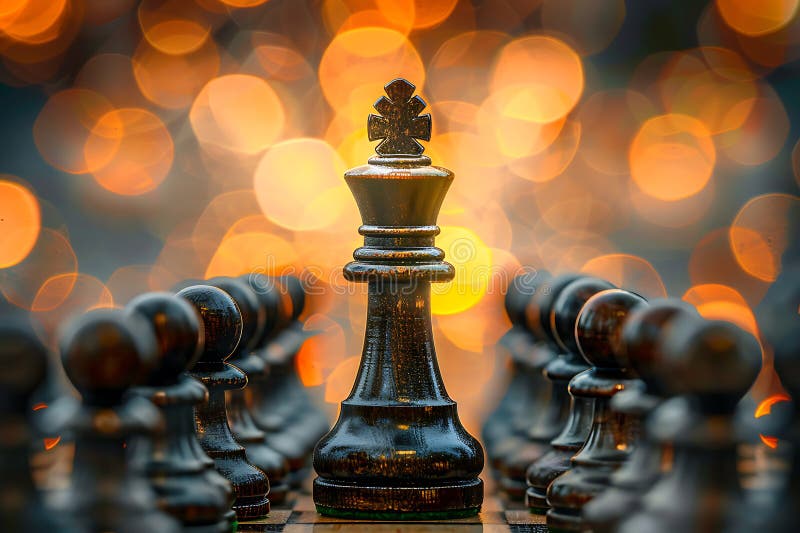 Close Up of a Chess Piece on a Chess Board Stock Photo - Image of ...