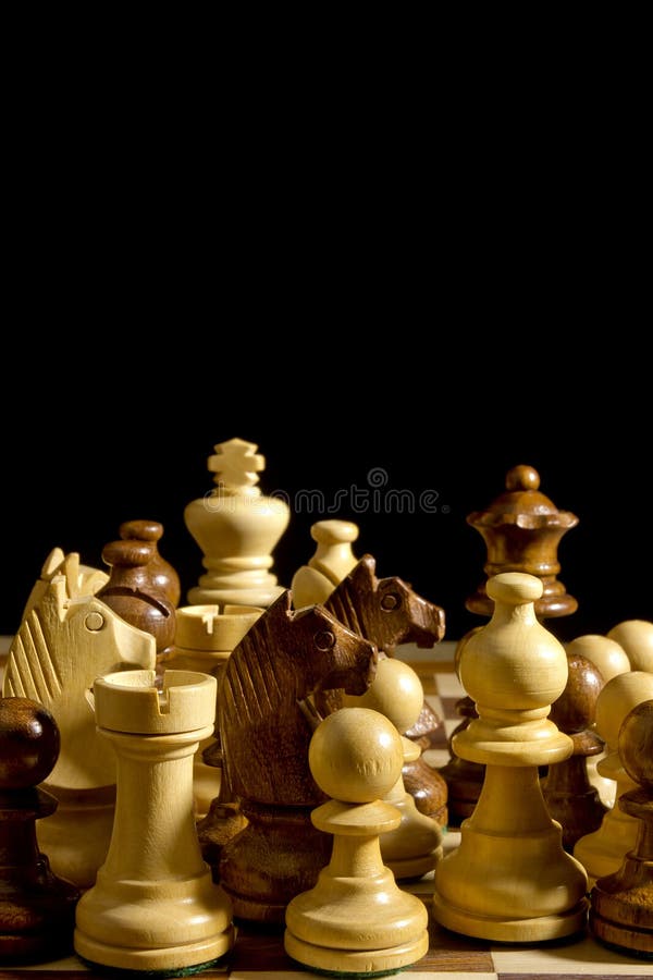 Close up of chess pieces stock photo. Image of checkmate - 73934682