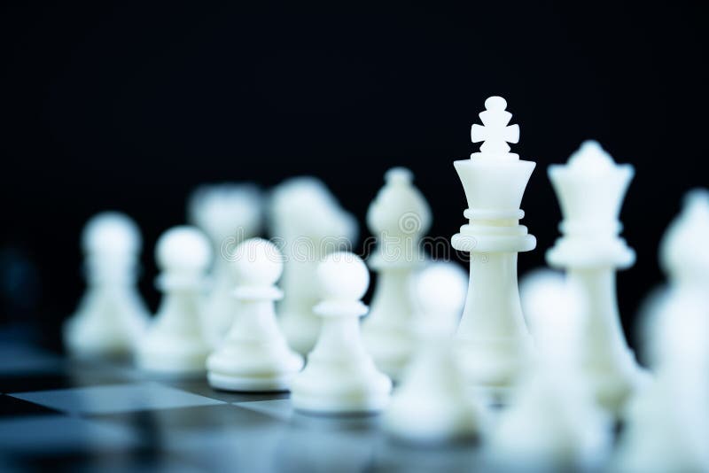 Close Up Chess Pieces on Chessboard Stock Image - Image of competition ...