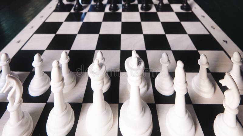 Close Up of a Chessboard and Chess Pieces, Isolated Stock Image - Image ...