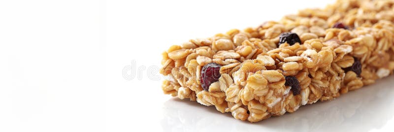 Close Up of a Chewy Granola Bar with a Bite, Emphasizing Soft Texture ...