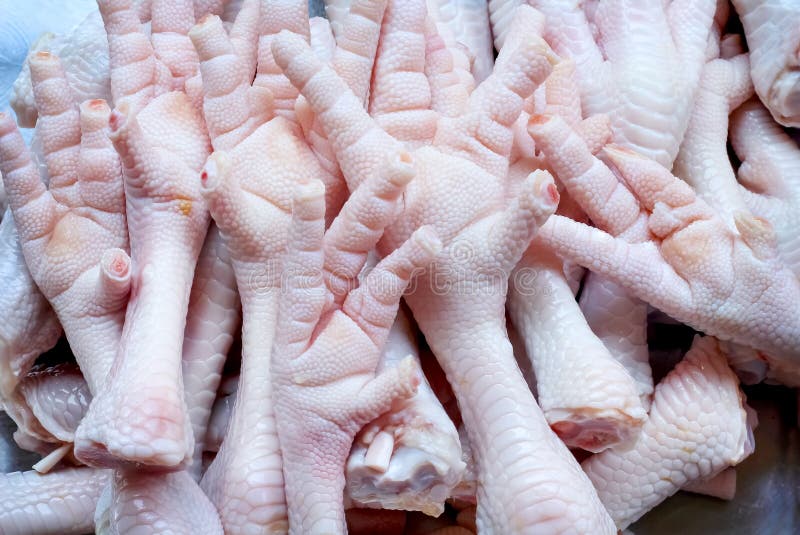 Close Up Chicken Claws Texture Food Background Stock Image - Image of ...