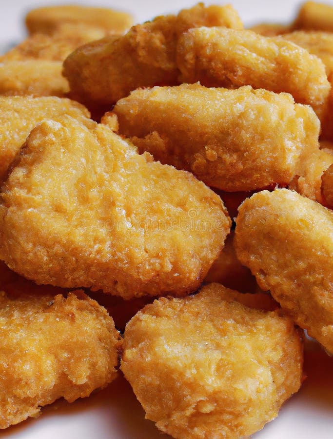 Close Up of Chicken Nuggets Created Using Generative Ai Technology ...