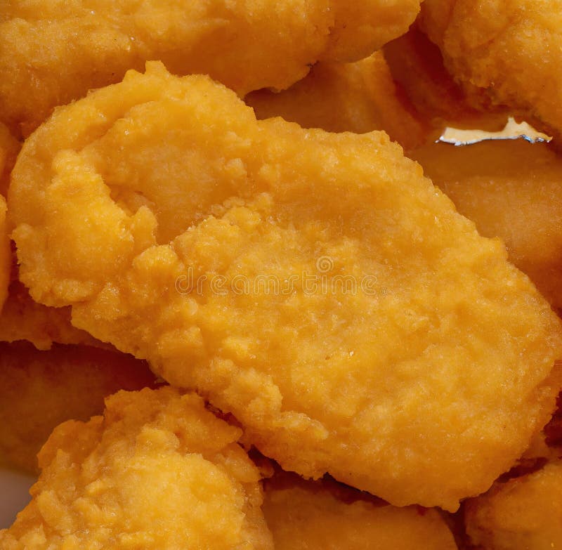 Close Up of Chicken Nuggets Created Using Generative Ai Technology ...