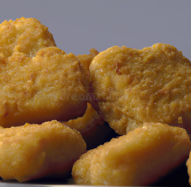 Close Up of Chicken Nuggets Created Using Generative Ai Technology ...