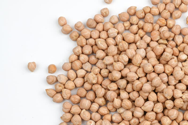 Close Up of Chickpeas on White Background. Chickpea Background Top View ...