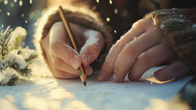 Close-up of a Child Drawing with Pencils. Selective Focus Stock Image ...