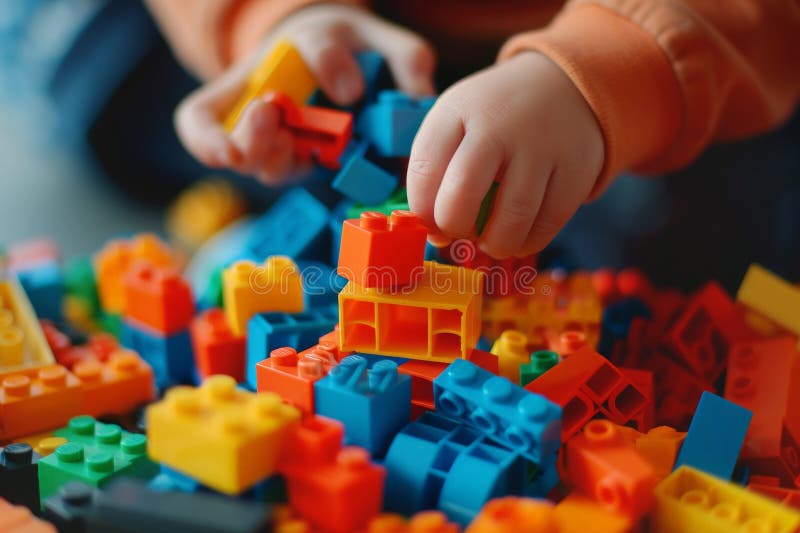 A Childs Lego Wonderland stock illustration. Illustration of childhood ...