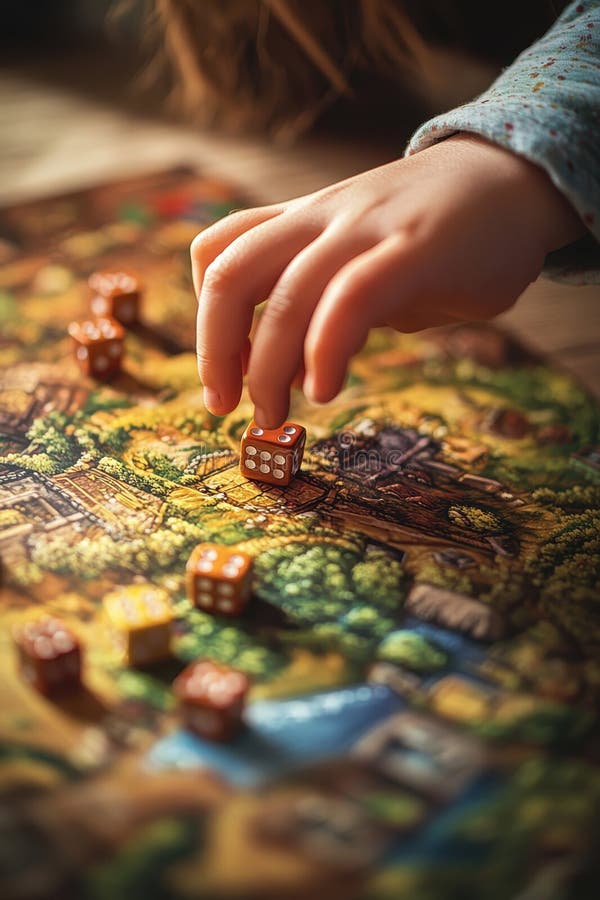 Close-up of Children Playing Board Games. Selective Focus Stock Image - Image of game, father ...