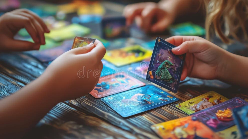 Close-up of Children Playing Board Games. Selective Focus Stock Photo ...