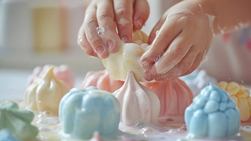 Close-up of Children S Hands Making Sweets Stock Photo - Image of ...