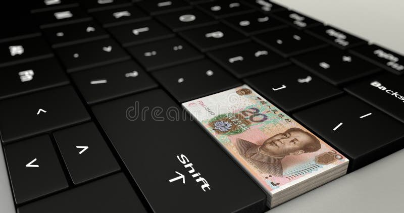 Close Up of China Twenty Yuan Button. Editorial Stock Image ...