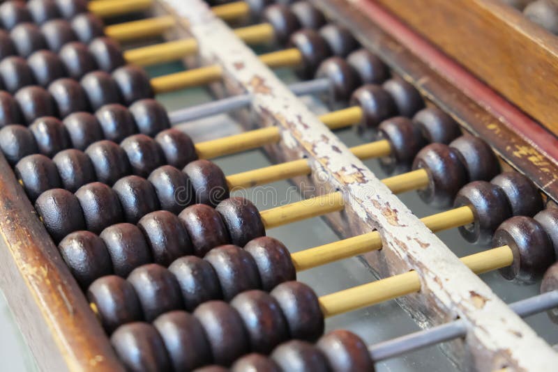 Close Up Chinese Abacus Suanpan. Stock Photo - Image of china, abacus ...