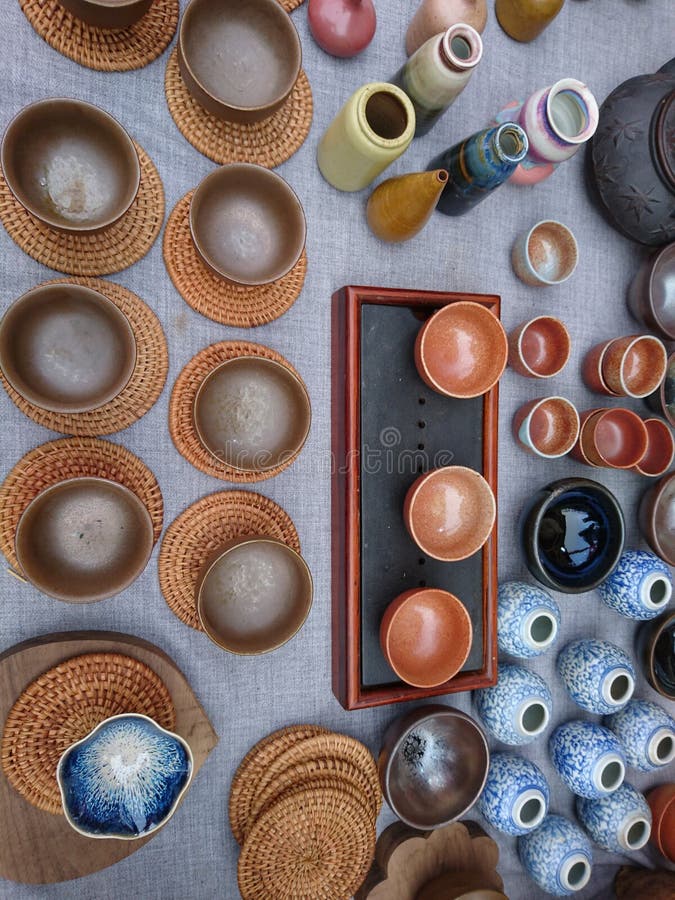 Close-up of Chinese Tea Utensils Stock Image - Image of tables ...