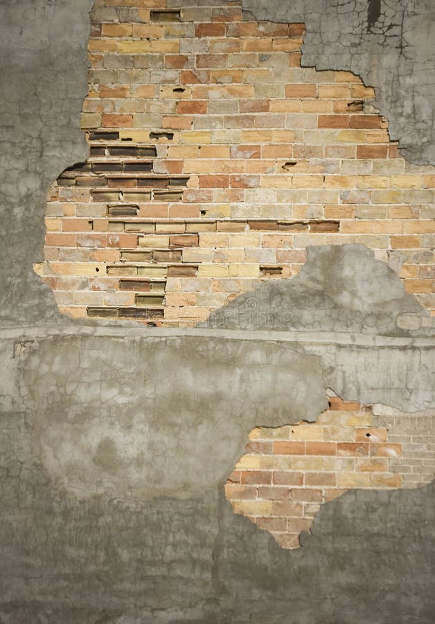 Close Up of Chipped Brick Wall Stock Image - Image of copy, aged: 8371661