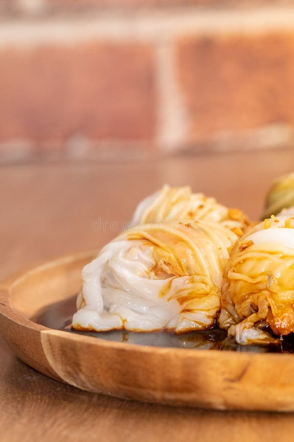 Chives Dumpling or Gui Chai in Thai with Sauce Stock Photo - Image of ...