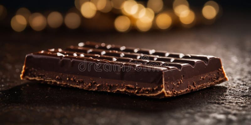 A Close Up of a Chocolate Bar with a Dark Brown Color. Stock ...