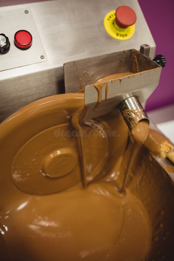 Close-up of Chocolate Blending Machine Stock Photo - Image of making ...