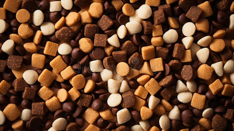 Close-up of Chocolate Chips and Candy Stock Illustration - Illustration ...