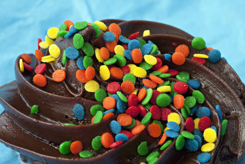 Close Up Chocolate Cupcake stock image. Image of frosted - 9943881
