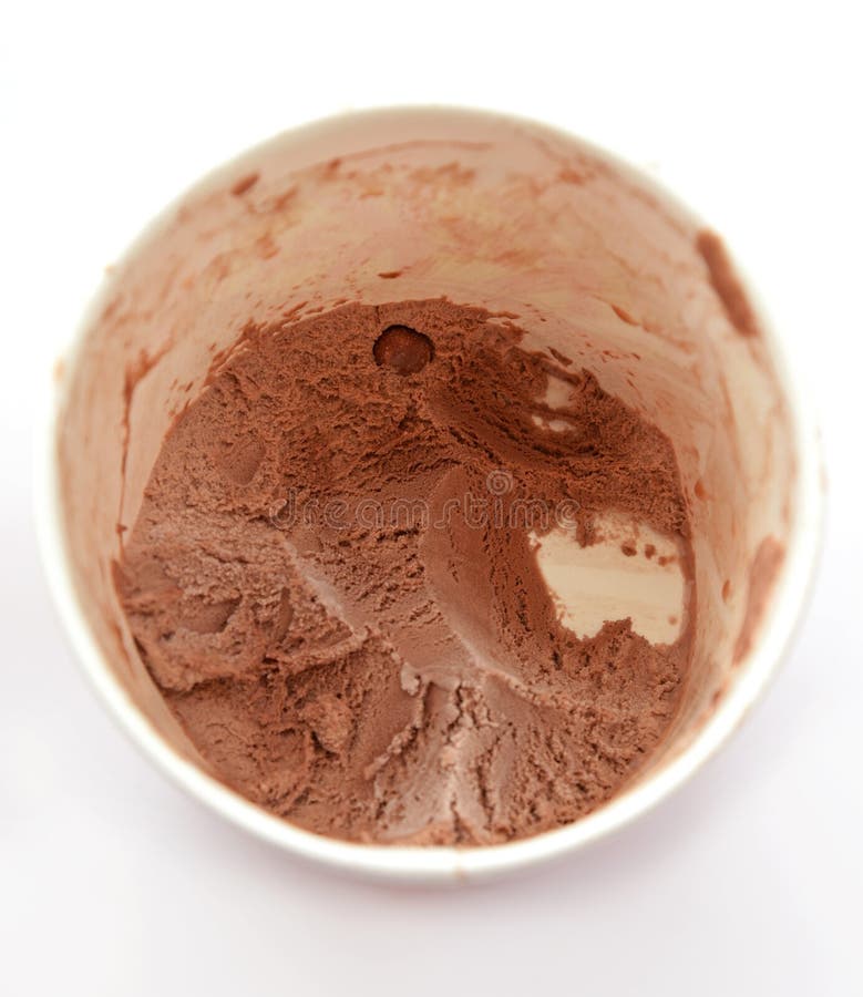 Close Up of Chocolate Ice Cream in a Round Box Stock Image - Image of ...
