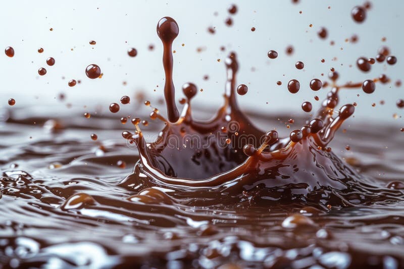 A Close Up of Chocolate Splashing into Water Stock Image - Image of ...