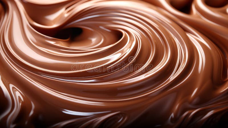 Close Up of Chocolate Swirl. Generative AI. Stock Illustration ...