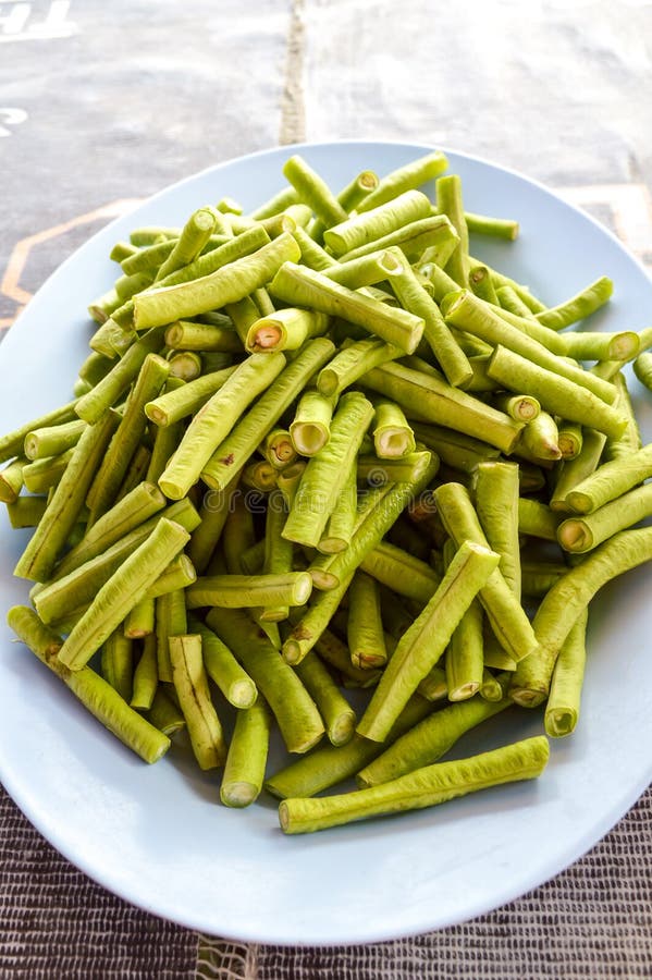 Chopped yard long bean stock image. Image of vegetable - 133752091