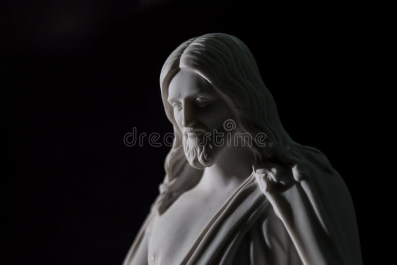 Close Up of Christus Statue with Dramatic Lighting Stock Image - Image ...