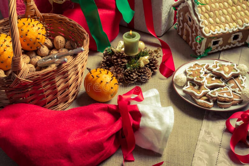 Close-up on Christmas Goodies Stock Photo - Image of closeup, gift ...